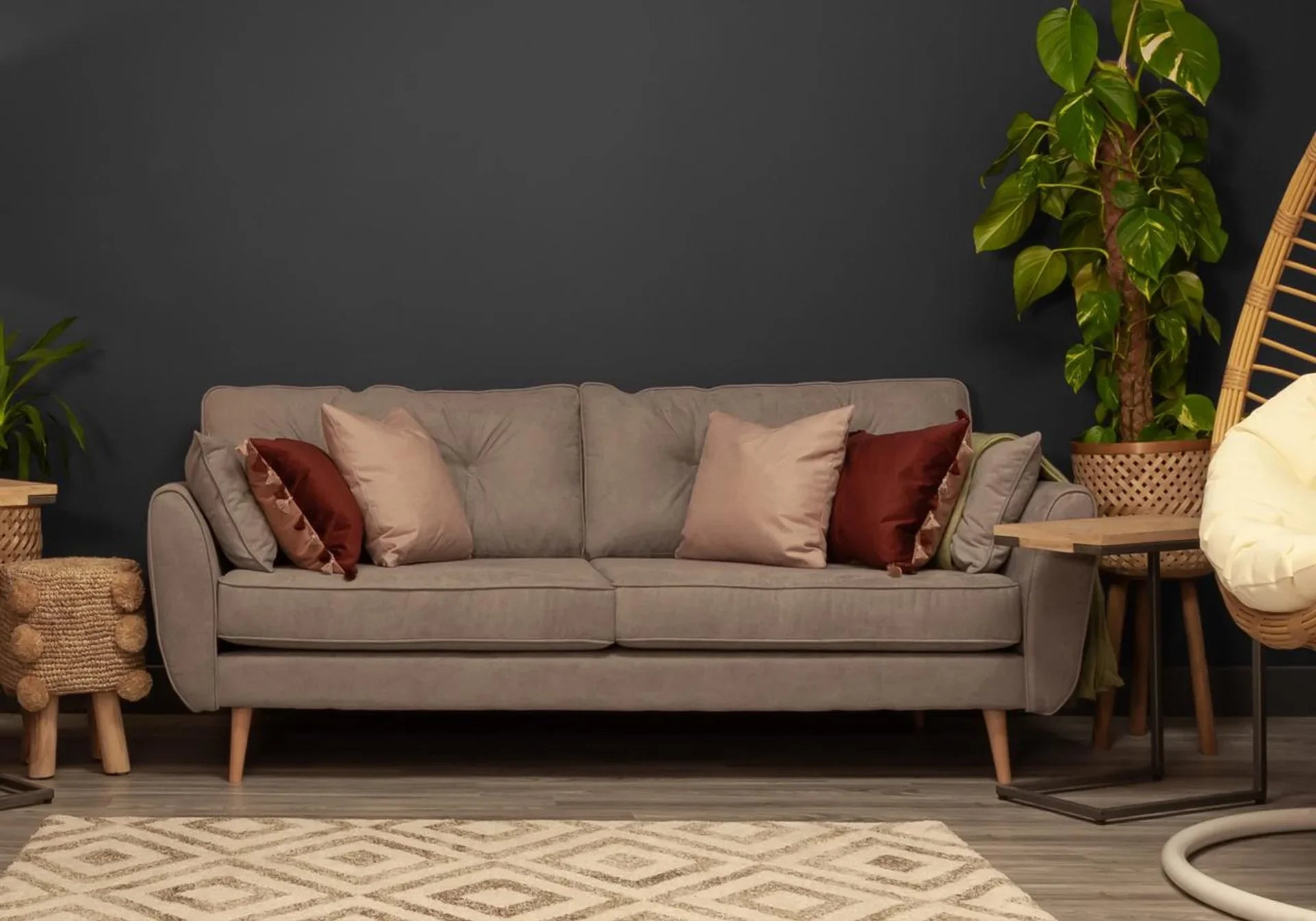 Maxen 3 Seater Sofa Grey – The Bargain Bed and Sofa Company